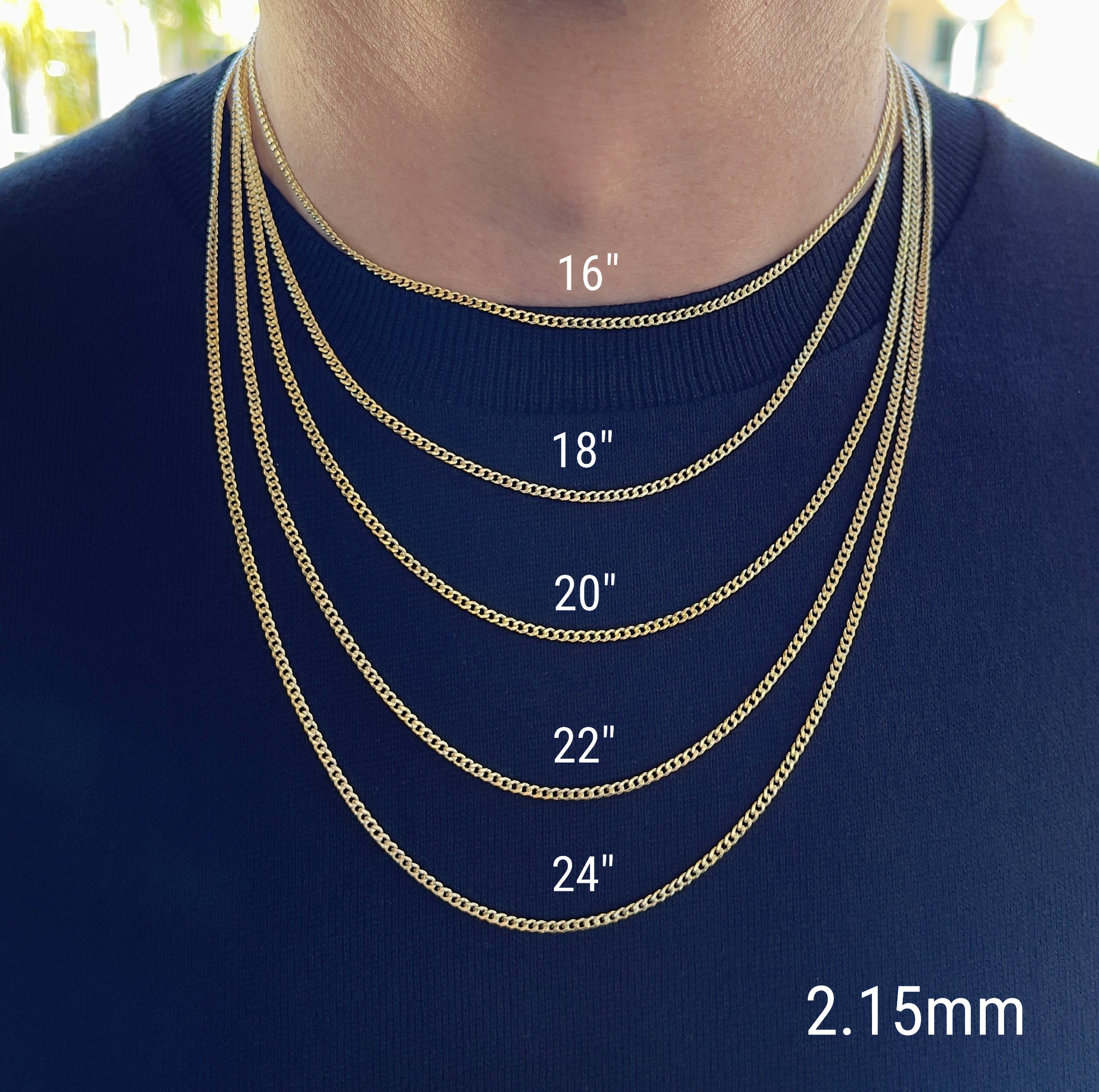 14K Real Gold Miami Cuban Link Chain Necklace For Men Women – JewelHeart