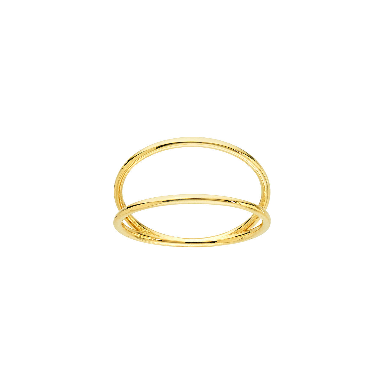 Buy 14K Real Solid Gold Double Band Ring Online in US | Stylish Gold ...
